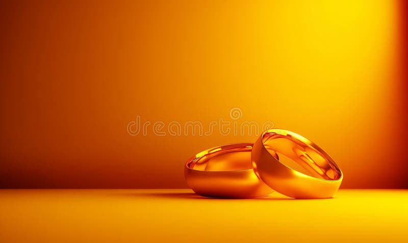 Two Golden Wedding Rings Cut Out Stock Image - Image of ...