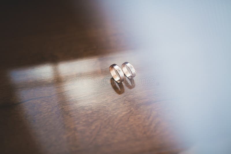 Two Golden Wedding Rings Background Concept Stock Image - Image of ...