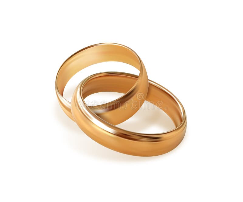 Interlocking Wedding Rings Stock Illustrations – 82 Interlocking ...