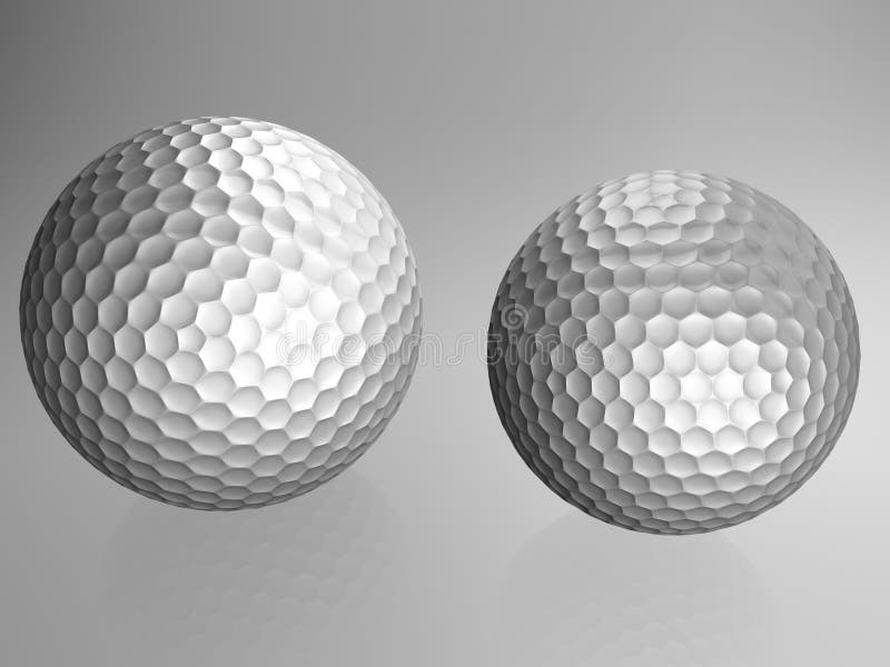 Two golf balls stock illustration. Illustration of round - 4409094