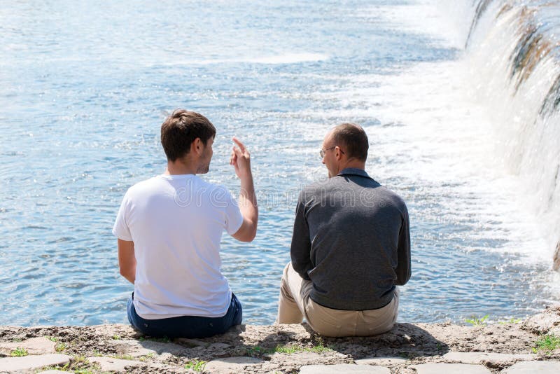 Two good friends talking stock photo. Image of back, love - 96806996