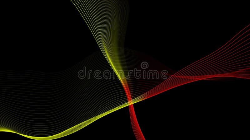 Two Gradient Waving Lines Dance with Each Other. Stock Video - Video of ...