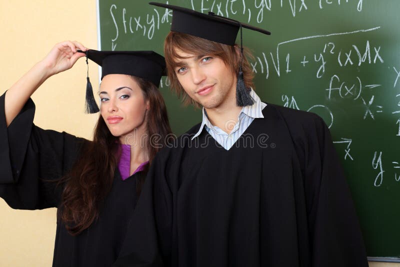 Two graduates stock photo. Image of beautiful, adult - 16121608