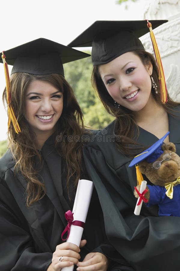 Graduate and Mother Outside Portrait Stock Photo - Image of camera ...