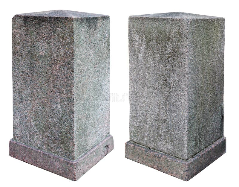 Two Granite Old Vertical Rectangular Blocks Stock Image - Image of ...