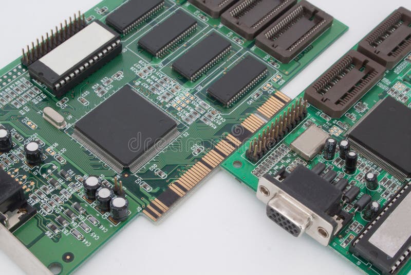 Two Graphic Card for Personal Computer. Stock Image - Image of socket ...