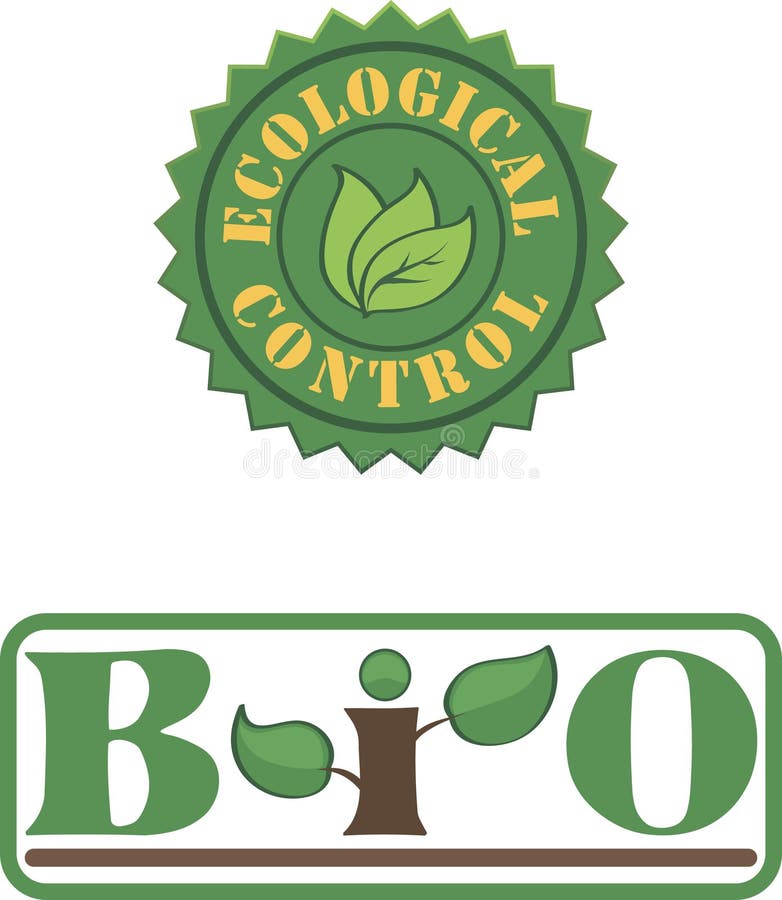 Two Graphic Elements for Bio and Eco Design Stock Vector - Illustration ...