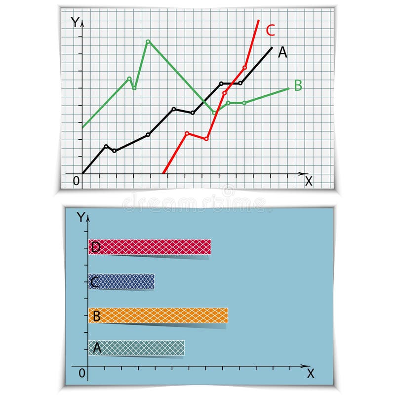 Two graphs set stock illustration. Illustration of arrow - 68902125