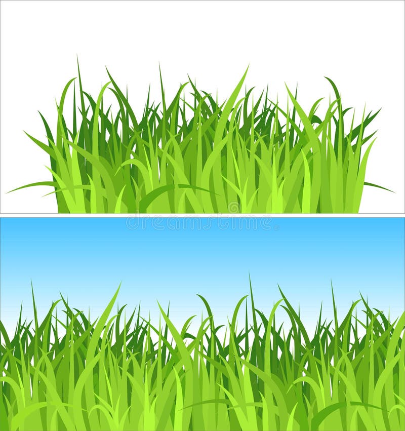 Grass & Tree / Vector Silhouette Stock Vector - Illustration of meadow ...