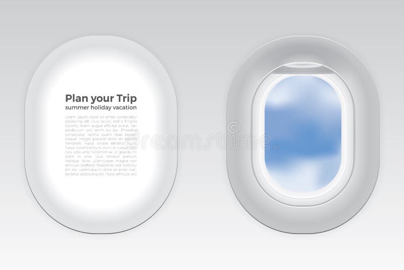 Two Gray Window Plane Blue Sky Cloud View, Gray Airplane Window, Gray ...