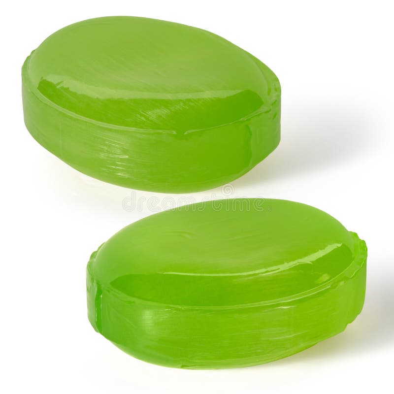 Two green duchess candies stock image. Image of pear - 141544237