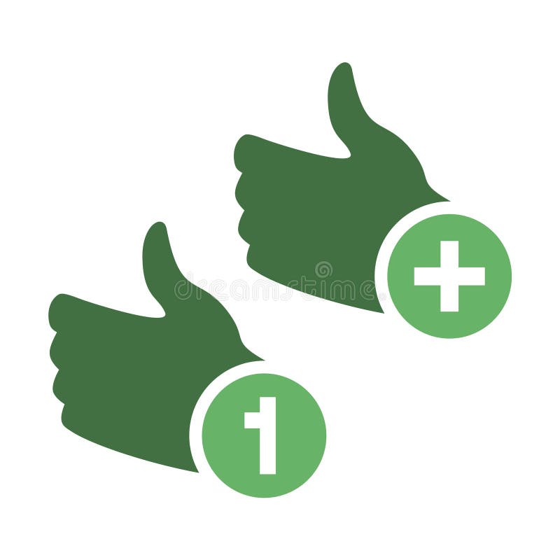 Two green like symbols stock vector. Illustration of green - 150366866