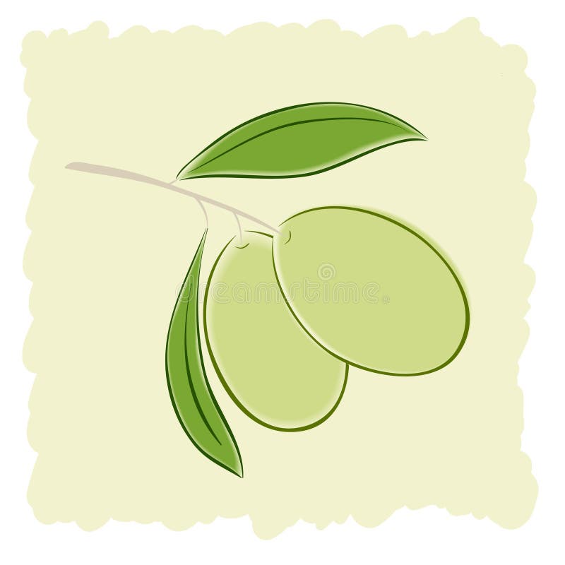 Two green olives stock vector. Illustration of eps10 - 28545269