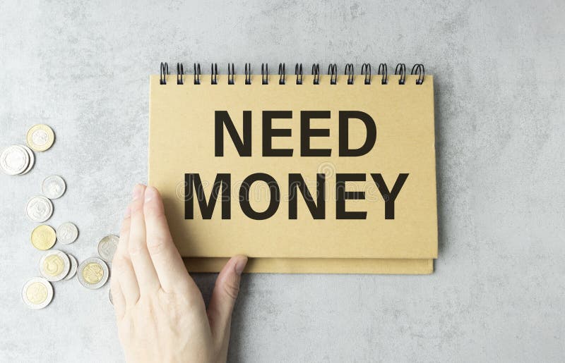 Two Green One Black Pencil with Text Need Money Stock Photo - Image of ...