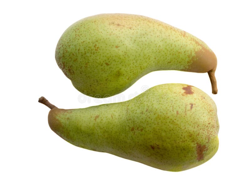 Two green pears stock image. Image of food, pear, sweet - 7272113