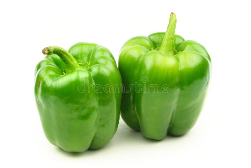 Two green peppers stock image. Image of peppers, washed - 22310491
