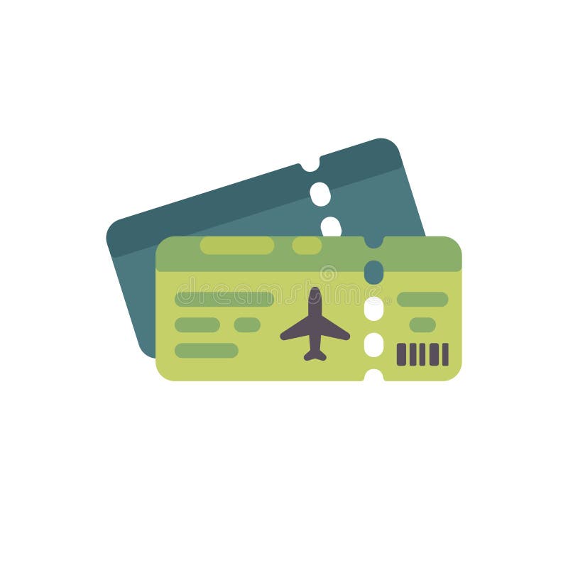 Two Airline Boarding Pass Tickets Stock Illustration - Illustration of ...