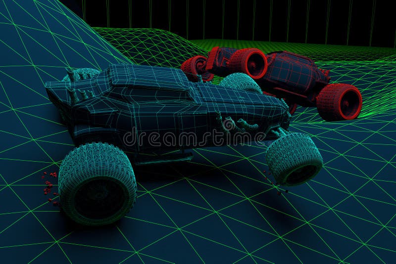 Two grid cars stock illustration. Illustration of industry - 80981824