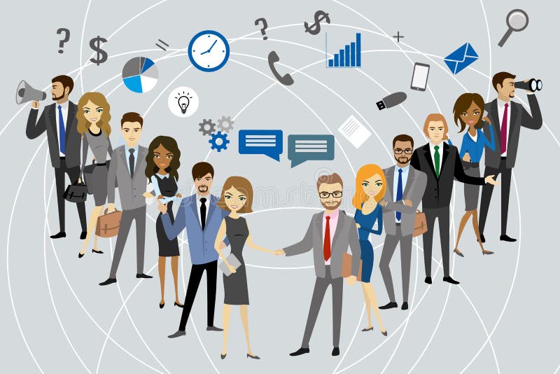 Two Group of a Professional Business Team Stock Vector - Illustration ...