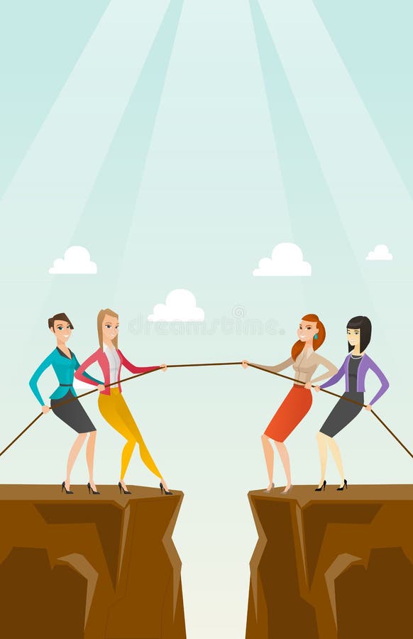 Two People Pulling Rope Stock Illustrations – 159 Two People Pulling ...