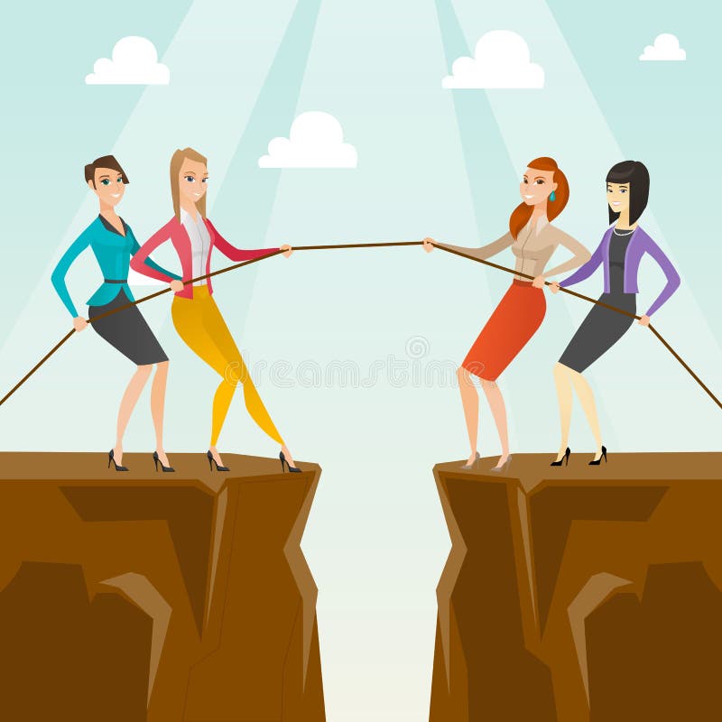 Two People Pulling Rope Stock Illustrations – 218 Two People Pulling ...
