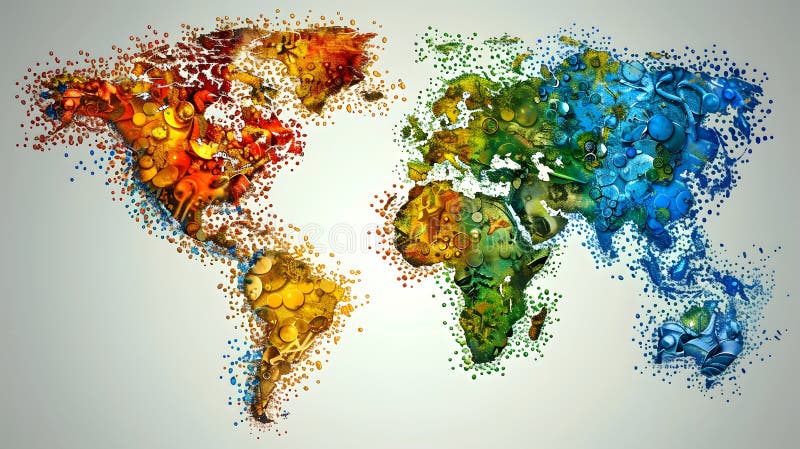 Two Groups of Multinational People Shaking Hands and Style of ...