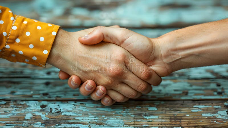 Two Groups of Multinational People Shaking Hands and Style of ...