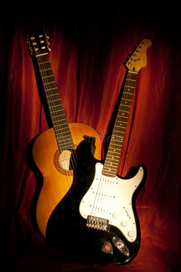 Two guitars stock photo. Image of note, electronic, audio - 27969960