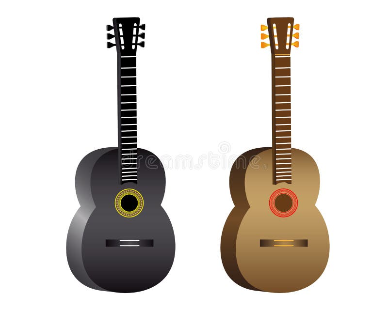 Two guitars stock vector. Illustration of instrument - 45178087