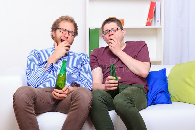 Two Guys on Boring Party at Home Stock Image - Image of dissociation ...