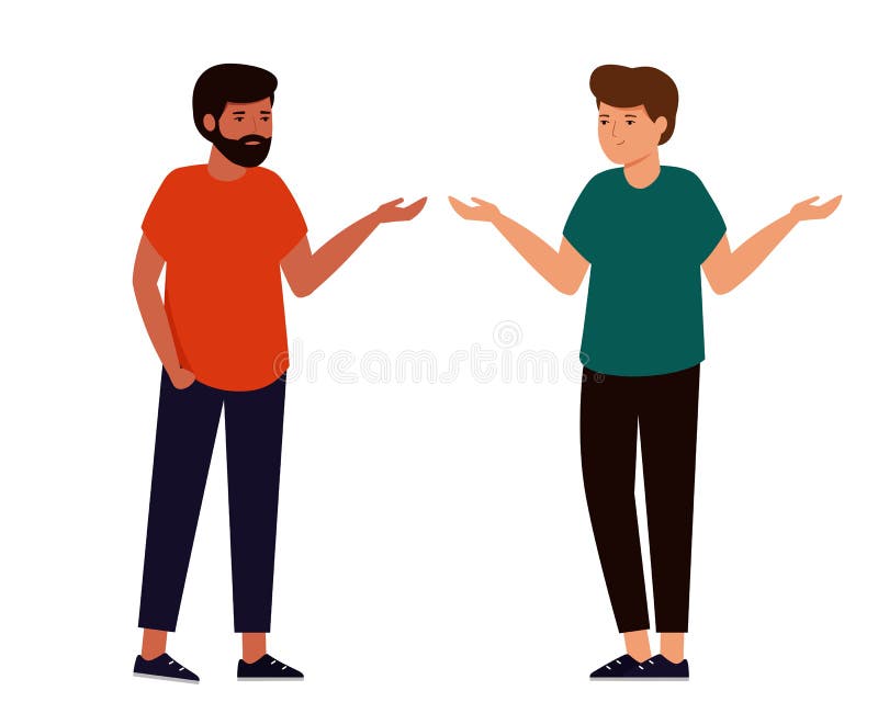 Men Emotionally Talk Stock Illustrations – 13 Men Emotionally Talk ...