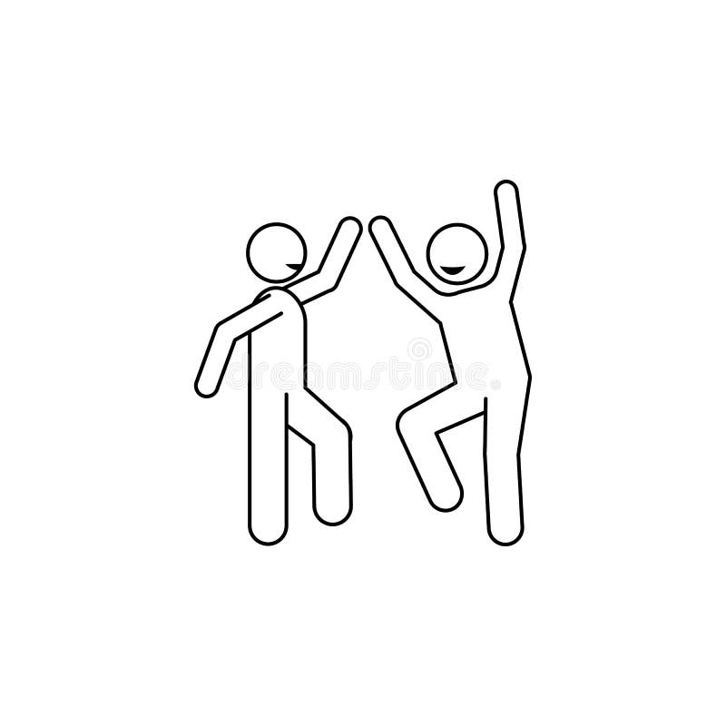 Two Guys are Dancing Icon. Detailed Set of People Celebration Icons ...
