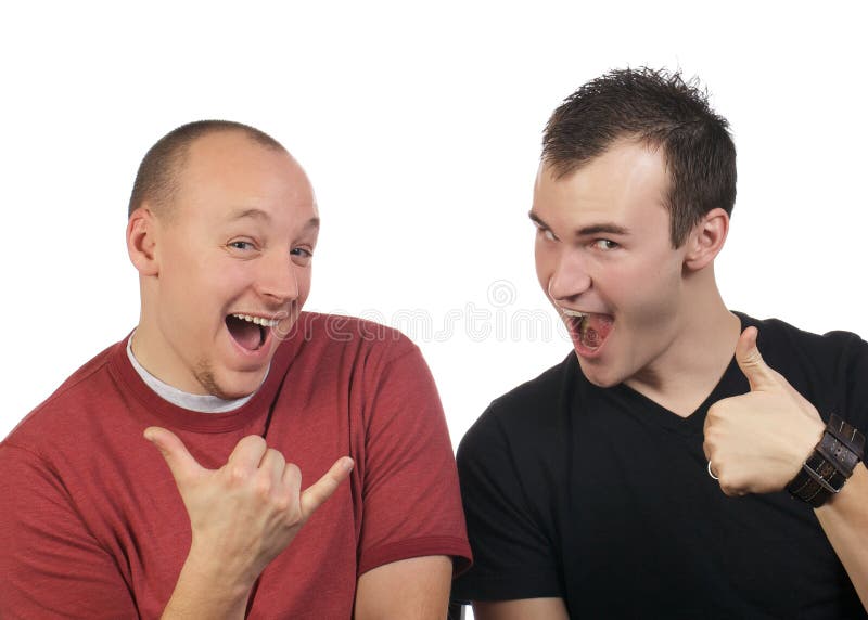 Two guys goofing around stock image. Image of hanging - 19671505
