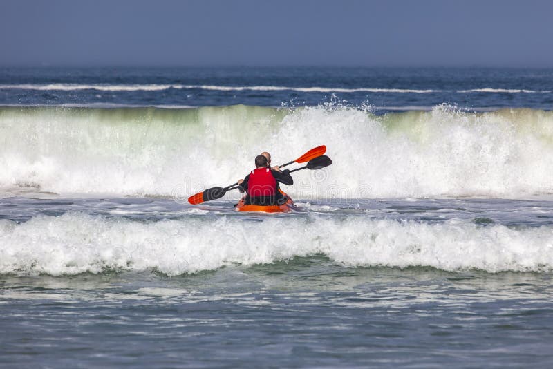 Guys on the Kayak Go on the Waves Editorial Photography - Image of oahu ...