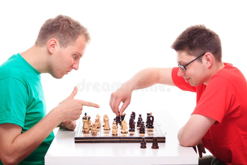 Two guys playing chess stock image. Image of adult, game - 47243927