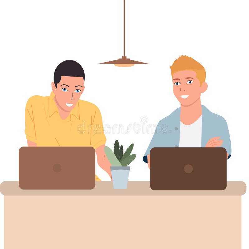 Cartoon Two Smart Guys Stock Illustrations – 83 Cartoon Two Smart Guys ...