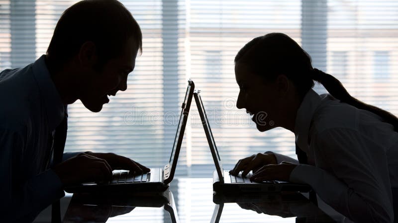 Two hackers stock image. Image of businesspeople, computer - 10727135