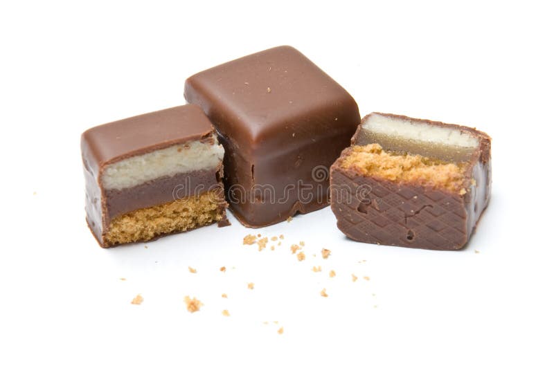 Chocolate Bar Cut Half Side View Stock Photo - Image of layered, couple ...