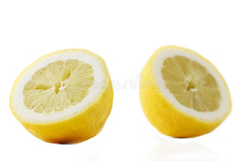 Two half lemons stock photo. Image of sliced, food, citrus - 14448200