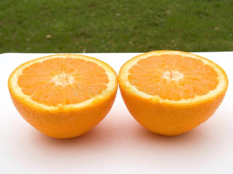 Two Half Oranges stock image. Image of vitamin, macro, squeeze - 98251