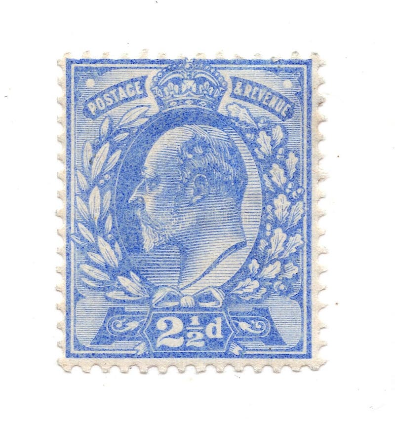 A King Edward VII Postage Stamp in Mint Condition on a White Background ...
