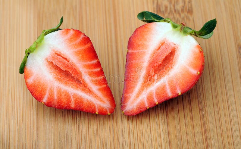 Two half of strawberry stock photo. Image of leaf, vibrant - 29237952