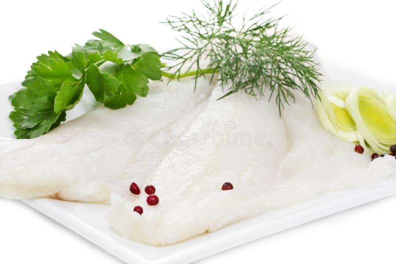 Two Halibut fillets stock photo. Image of preparation - 24255936