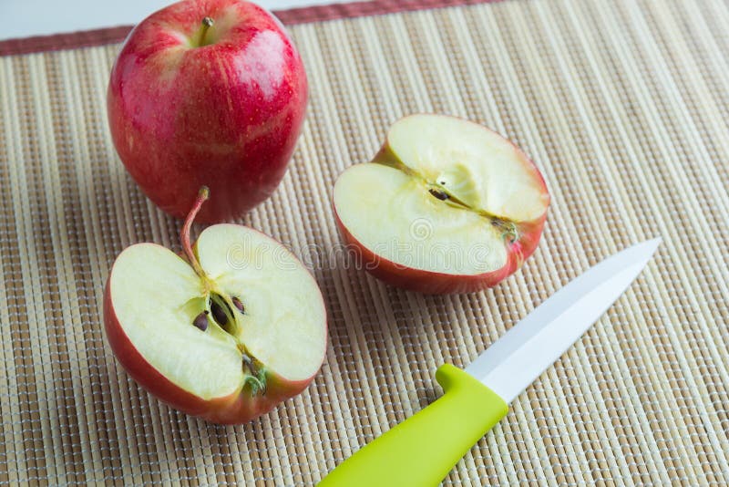 Two halves of an apple stock image. Image of food, chefs - 83822211