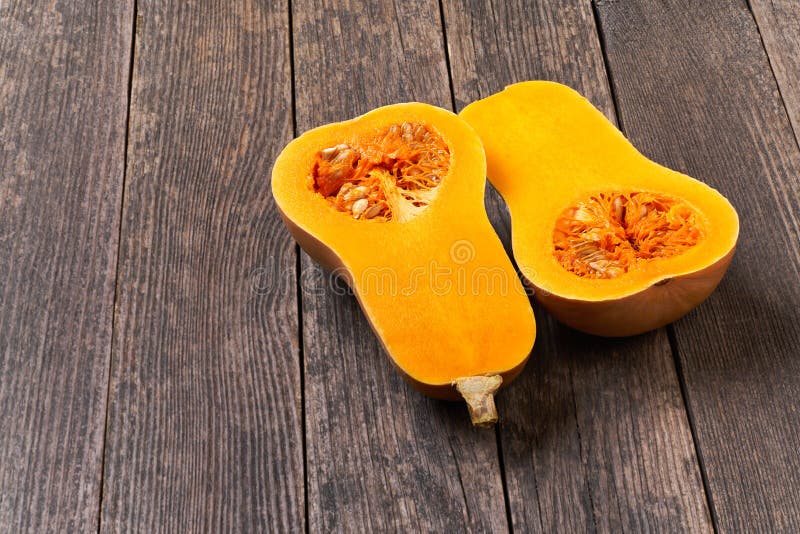 Two Halves of a Squash are Cut Open, AI Stock Image - Image of gourmet ...