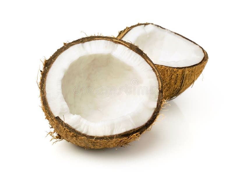 Two halves of coconut stock image. Image of fresh, tropical - 50516315