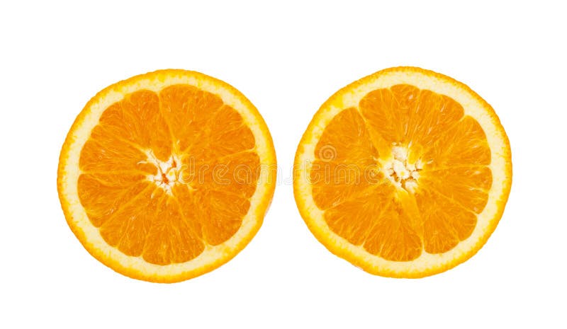 Two Halves of Cut Orange, Top View. Stock Photo - Image of freshness ...