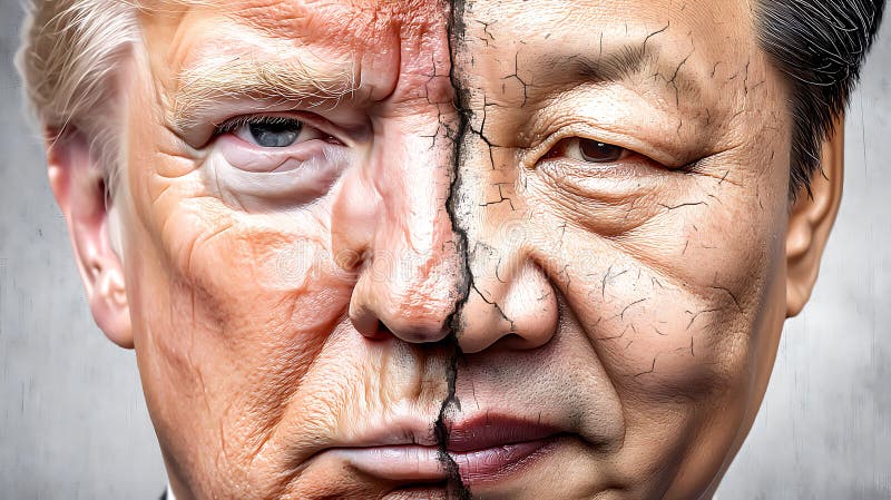 Two Halves of Different Male Faces are Merged, Creating a Composite ...