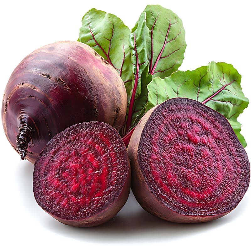 Fresh Red Beetroot with Green Leaves Isolated on White Background ...
