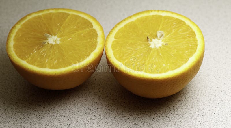 The Two Halves of the Orange Stock Image - Image of abstract, fruit ...